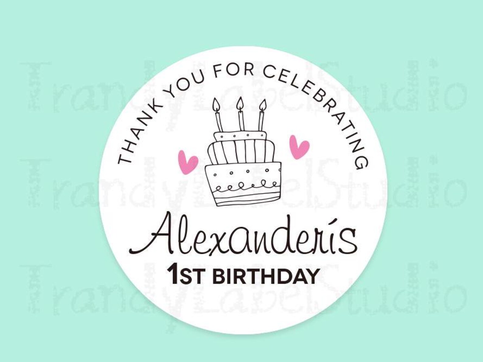 Custom, Birthday Stickers, Personalized Stickers, (item #17), Packaging ...