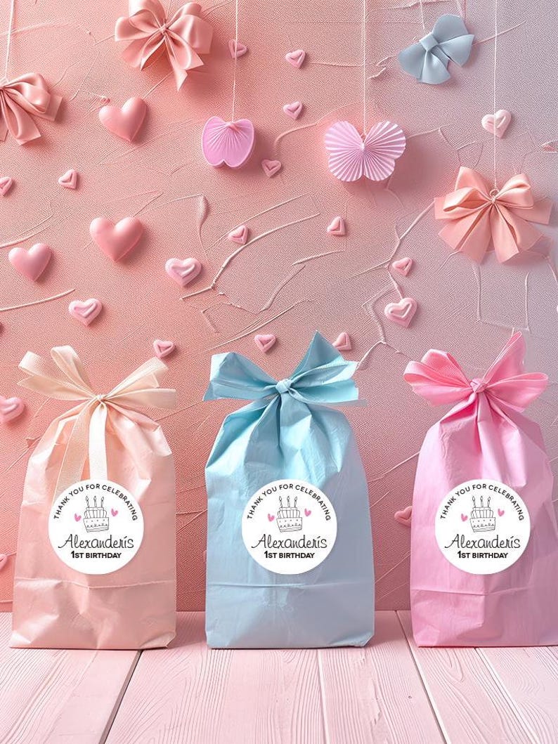 Custom, Birthday Stickers, Personalized Stickers, (item #17), Packaging ...