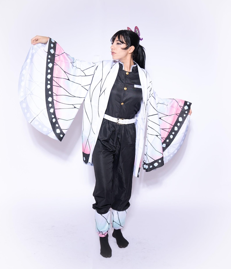 Demon Slayer Insect Pillar Butterfly Ninja Costume With Kimono & Wig - Etsy