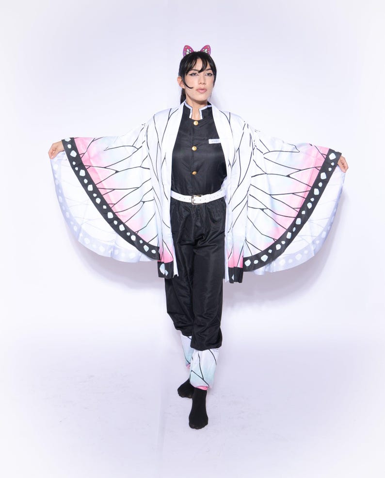 Demon Slayer Insect Pillar Butterfly Ninja Costume With Kimono & Wig - Etsy