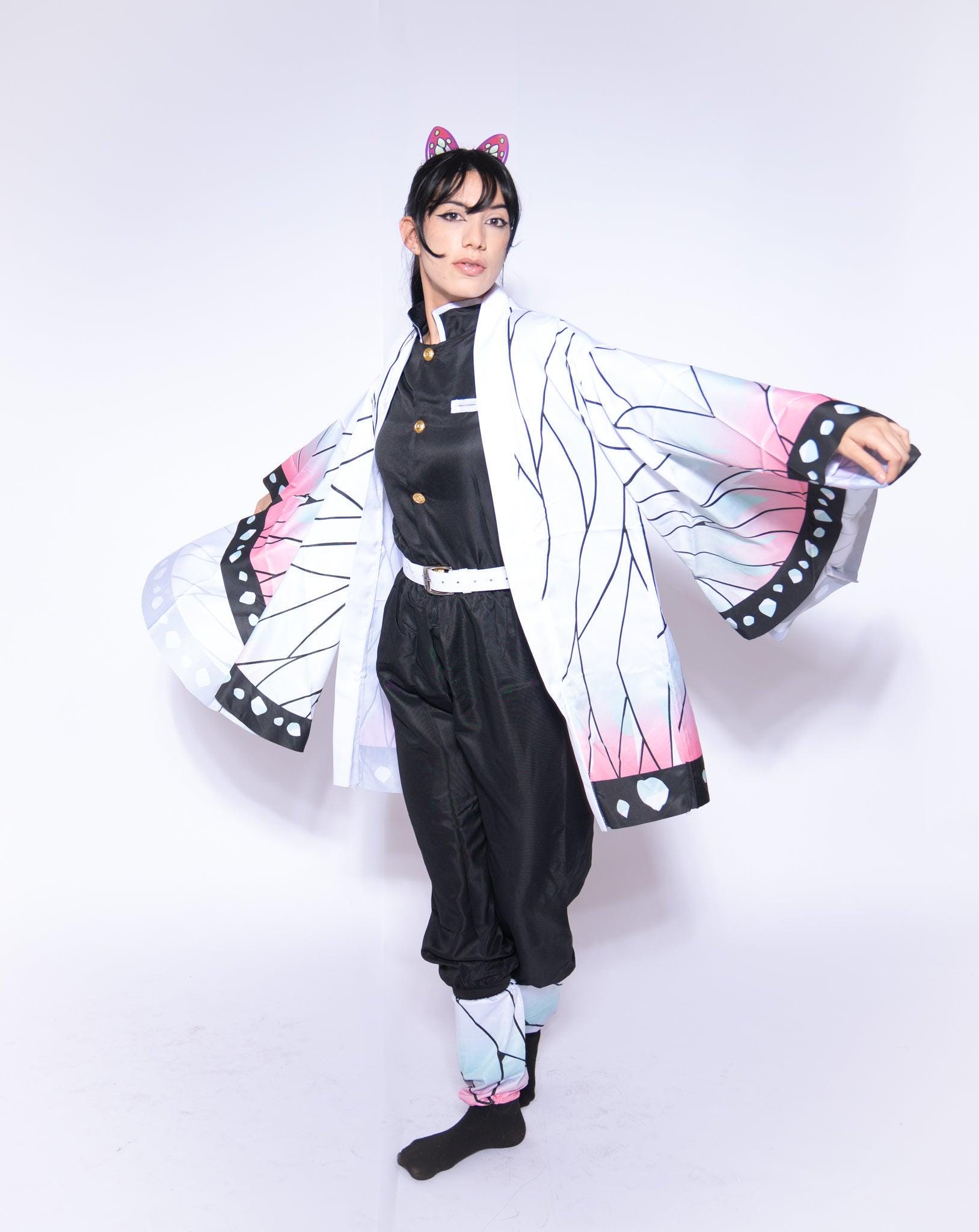 Demon Slayer Insect Pillar Butterfly Ninja Costume With Kimono & Wig - Etsy