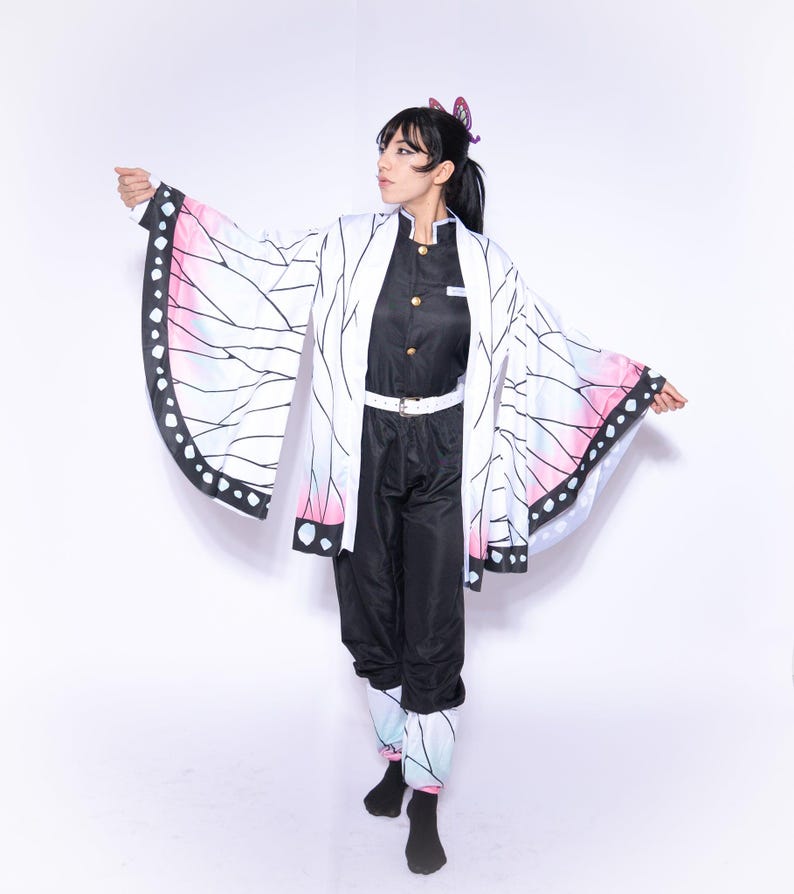 Demon Slayer Insect Pillar Butterfly Ninja Costume With Kimono & Wig - Etsy