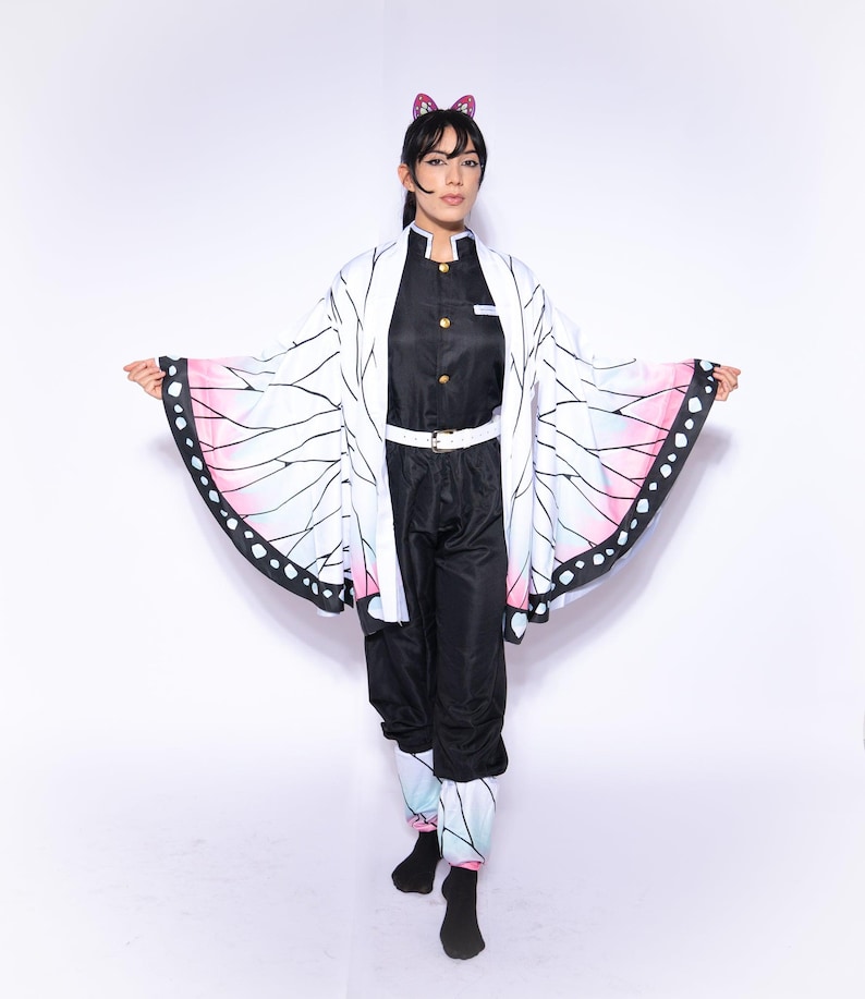 Demon Slayer Insect Pillar Butterfly Ninja Costume With Kimono & Wig - Etsy