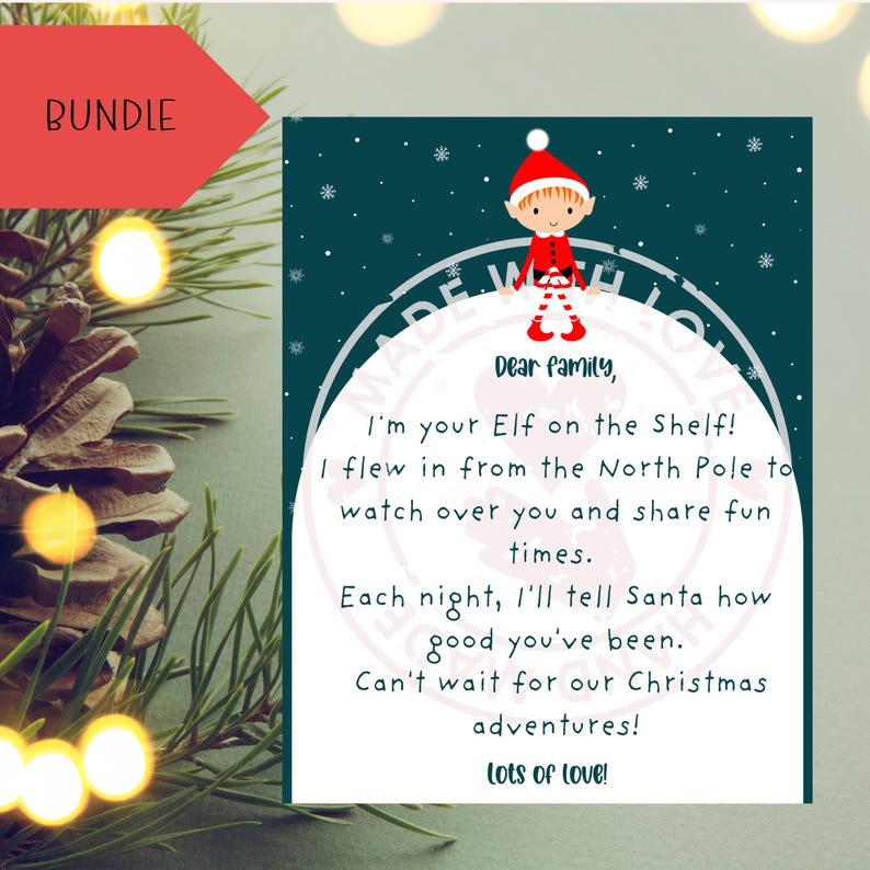 Elf Arrival Letter: Christmas Elf Introduction Cards (PDF Download) - Etsy