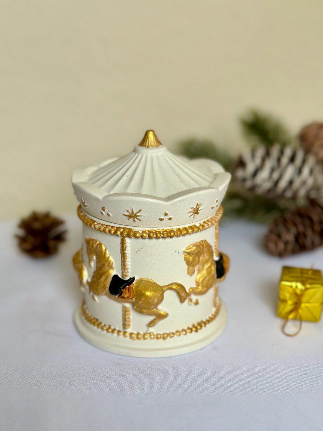 Christmas Candle, Carousel Candle, Scented Candle, Christmas Candle ...