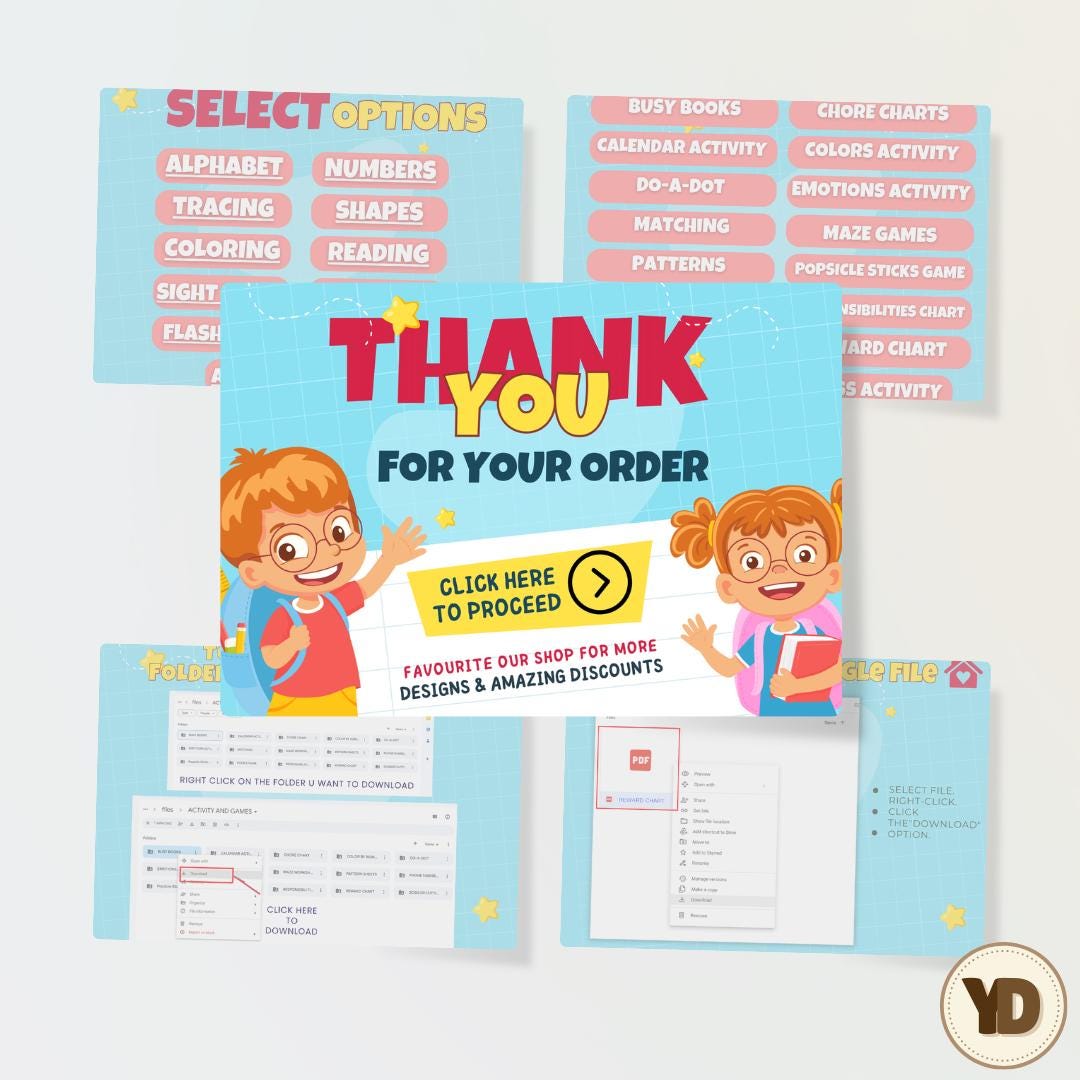 Educational Bundle for Children | Canva Digital Download With PLR - Etsy