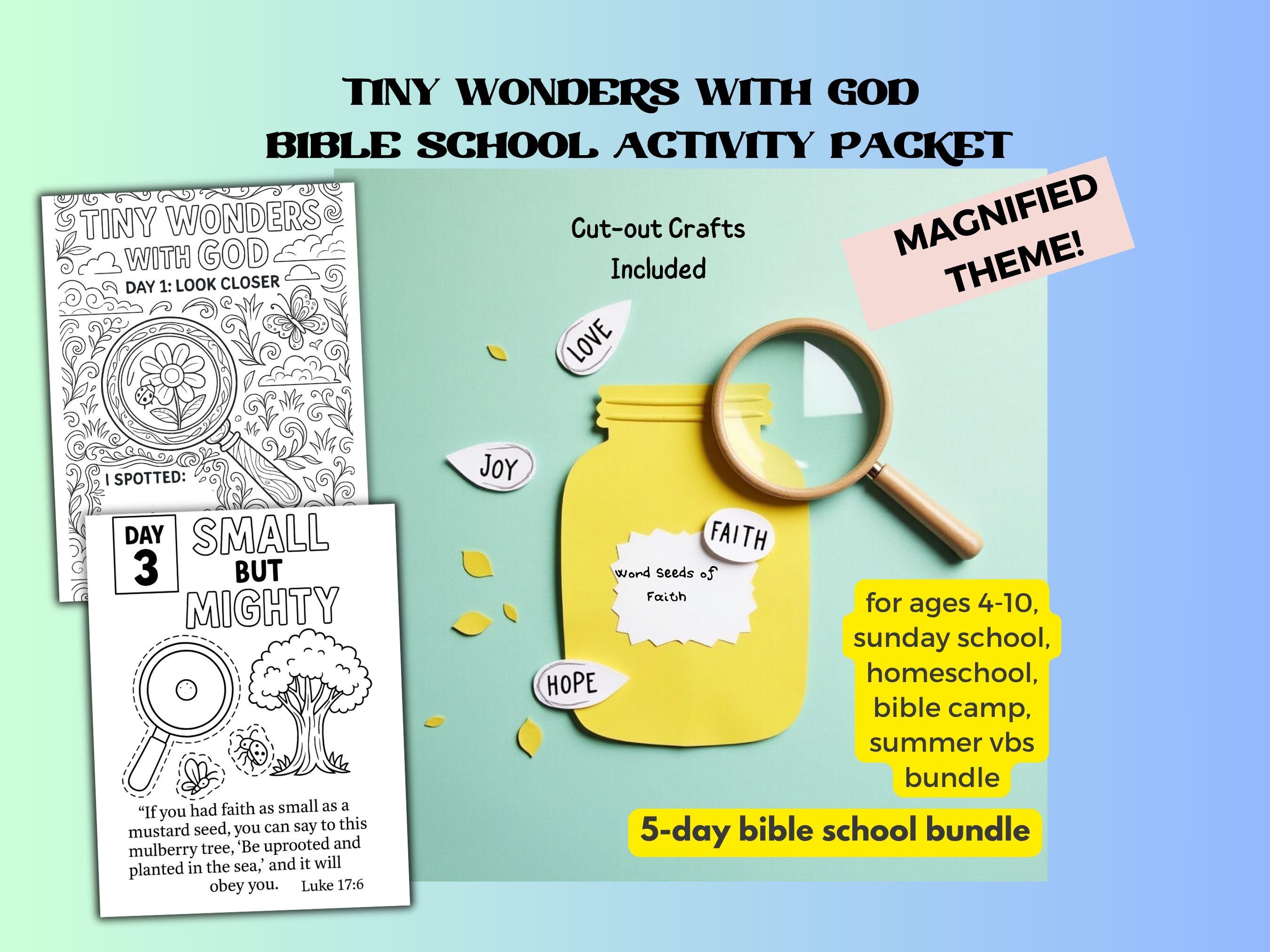 Tiny Wonders With God VBS Craft, Magnified VBS, 5-day Christian ...