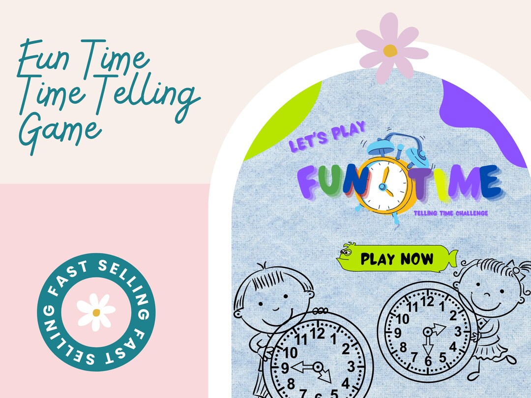 TIME TELLING GAME, Clock Reading Skills, Learn to Tell Time, Emoji ...