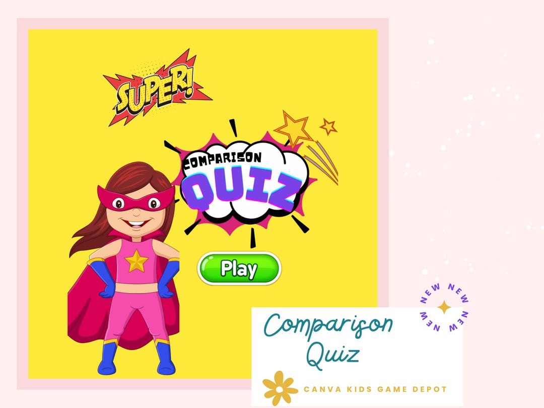 KIDS LEARNING GAME, Battle of the Brain Comparison Quiz, Canva Kids ...