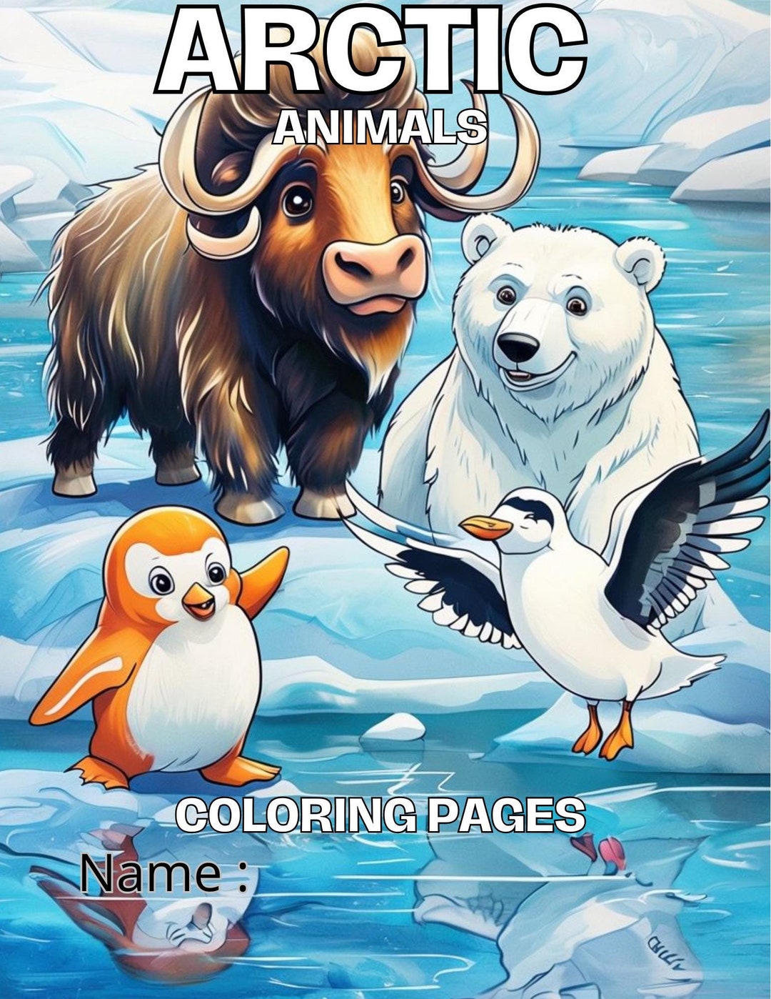 Printable Arctic Animal Coloring Bundle - Arctic Wildlife Activity ...
