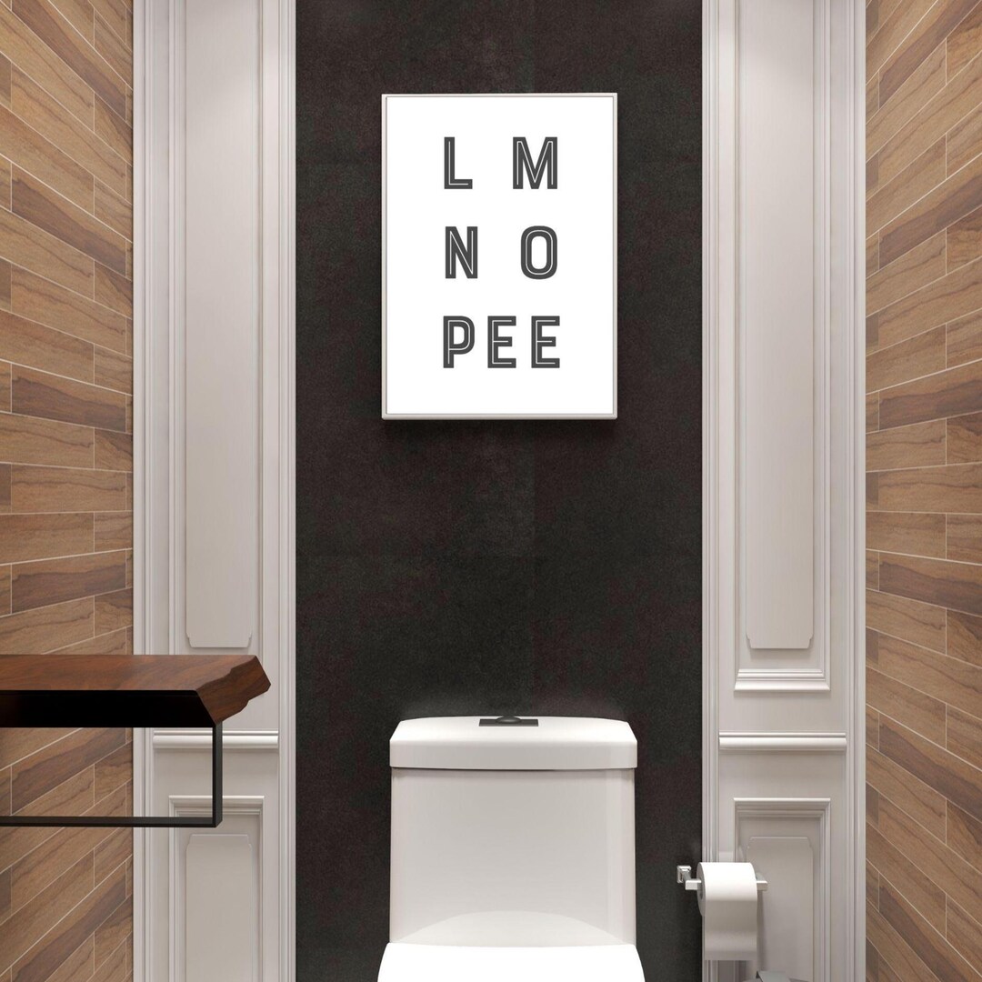 Minimalist Kids Bathroom Signs – Black & White Printable Wall Art ...