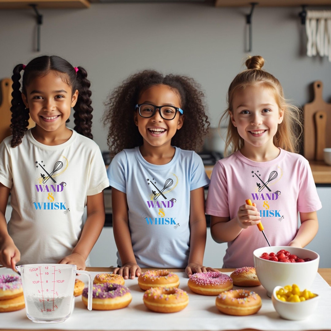 Wand and Whisk Kids Cooking Shirt, Little Chef Tee for Pretend Play and ...