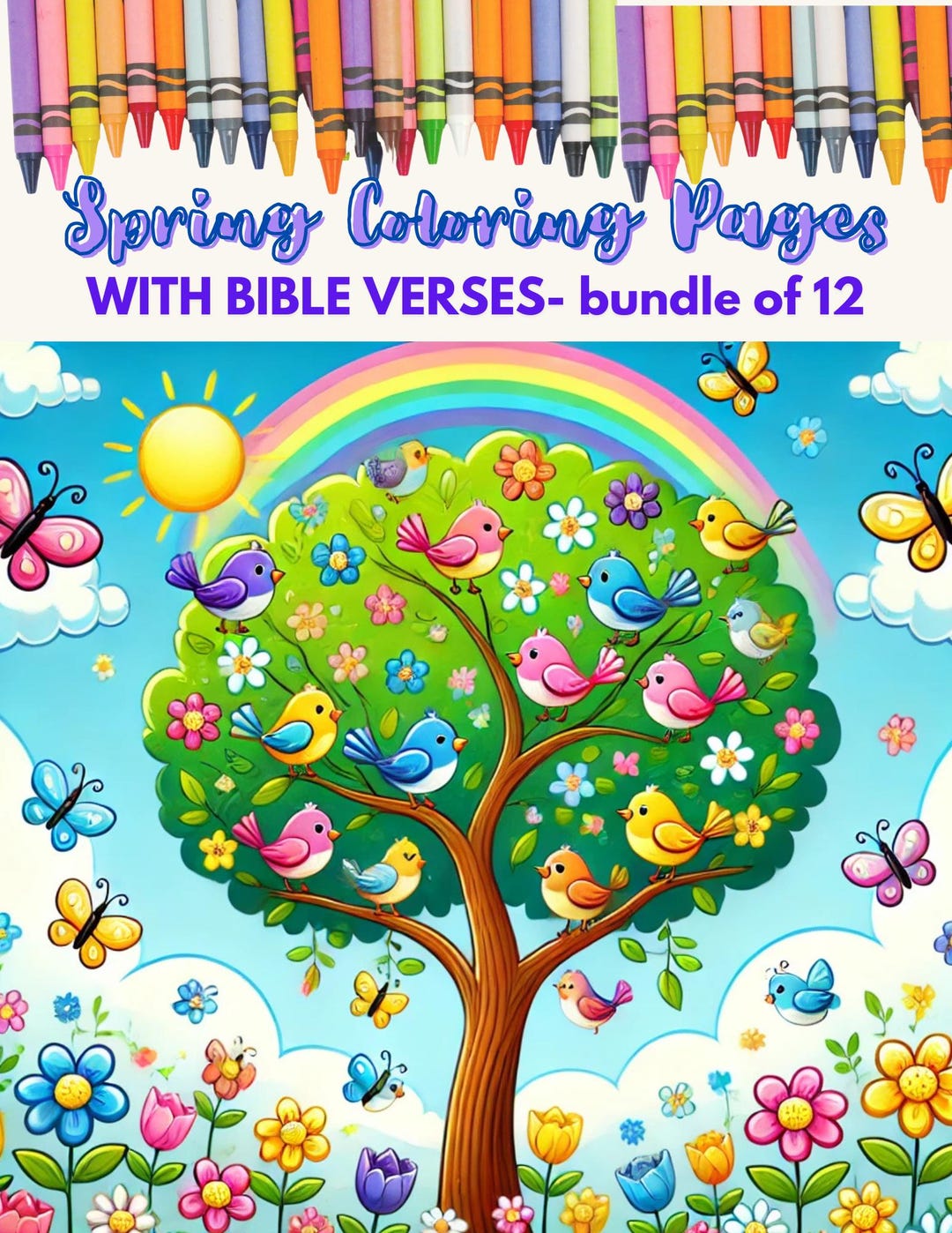 Spring Bible Verse Coloring Pages - Christian Coloring - Sunday School ...