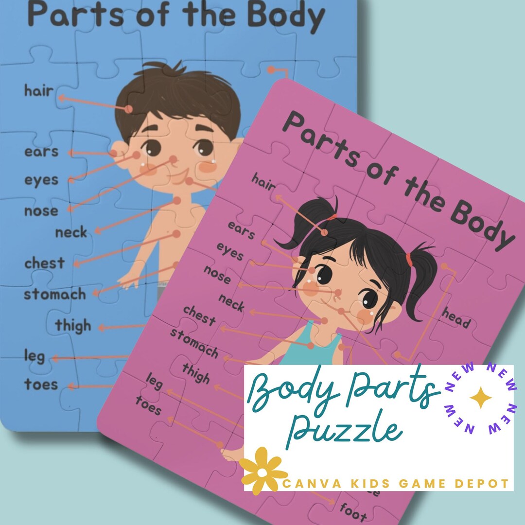 Body Parts Puzzle for Kids, 30-piece Human Body Puzzle for Toddlers ...