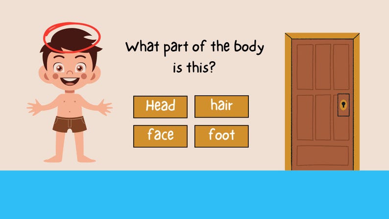 BODY PARTS QUIZ: Body Awareness Quiz, Human Body Game, Digital Download ...