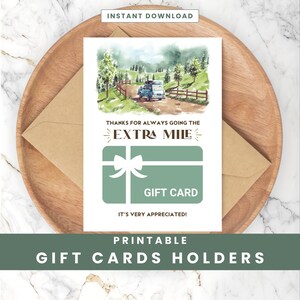 Extra Mile Gift Cards Holder Printable Thank You Gift Card Gas Go Extra ...