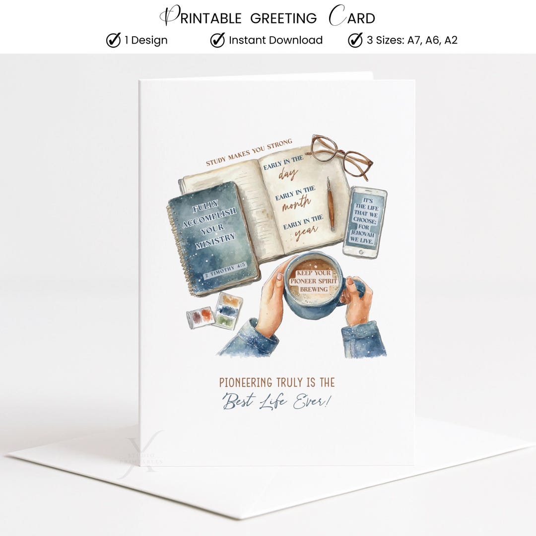 JW New Pioneer Welcome New Pioneer Card JW Printable Greeting ...