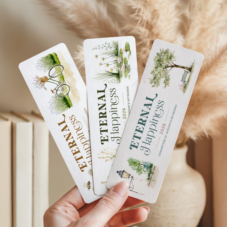 2026 Convention Bookmarks: Eternal Happiness, Watercolor Nature ...
