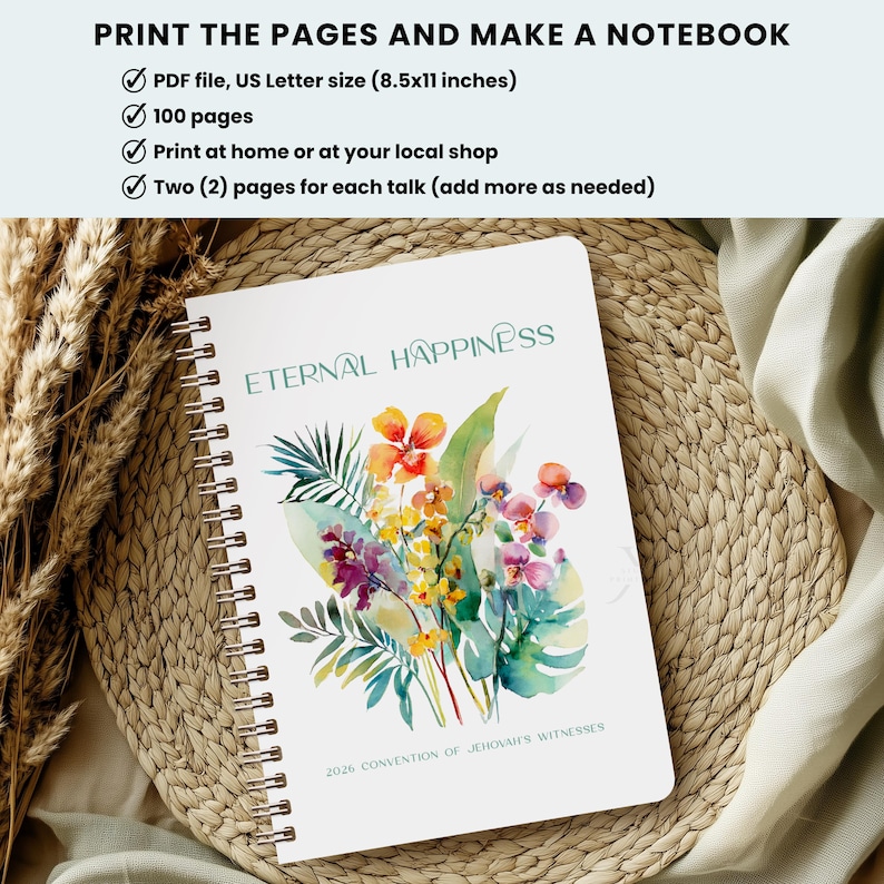 Cuaderno digital o PDF imprimible de la Convención JW 2026 con diseño ...