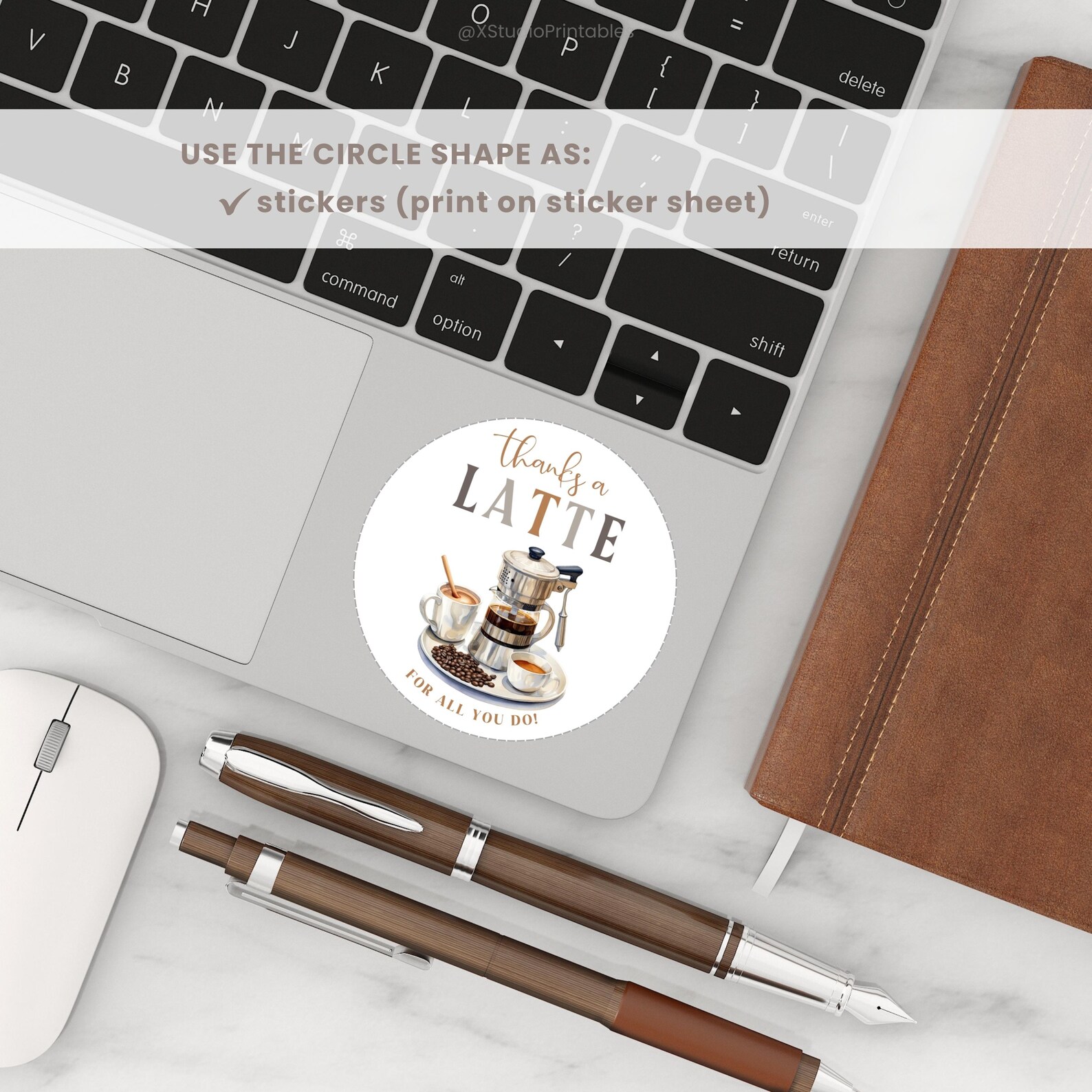 JW Pioneer Coffee Gift Tags Printable Thank You A Latte for All You Do ...