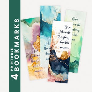 JW Year Text 2025 Bookmarks Printable Yearly Text Psalm 96:8 Bible ...