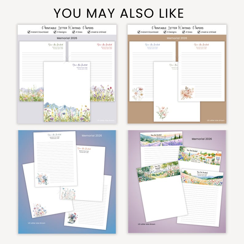 French Memorial 2026 JW Letter Writing Stationery You Are Invited ...