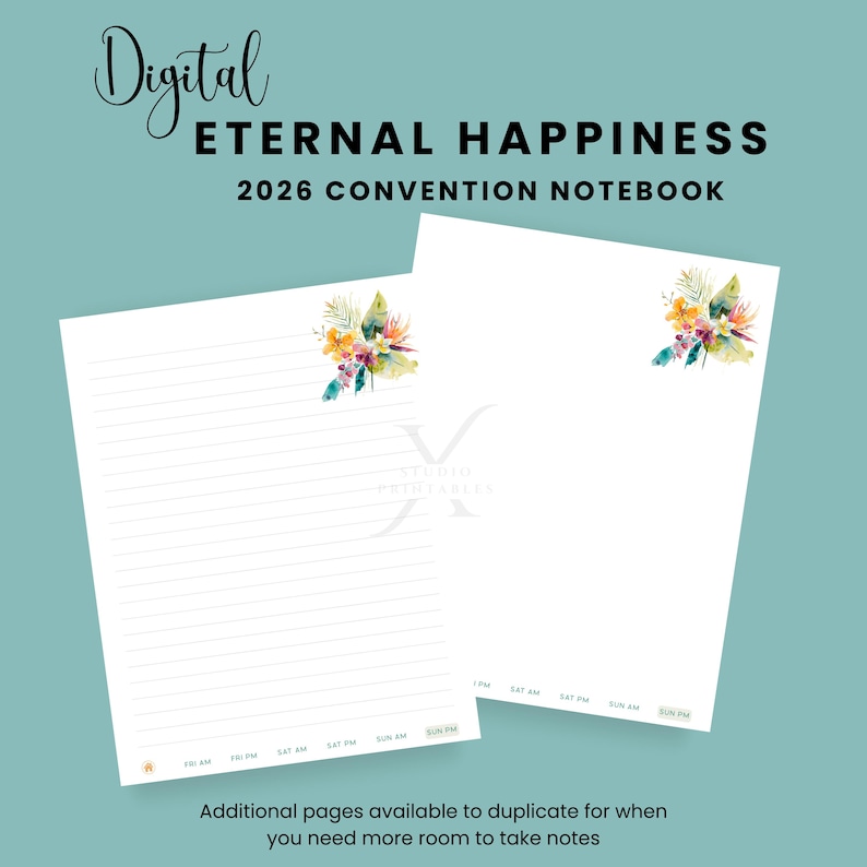 Tropical Floral JW 2026 Convention Digital Notebook or Printable PDF ...