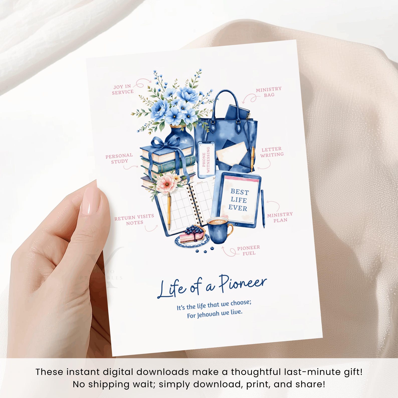 JW Pioneer Life Card Life of a Pioneer Printable Ministry Gift ...