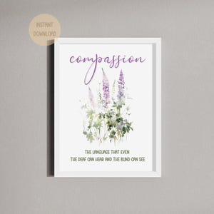 Compassion Language Wall Art Printable Wall Art Encouraging Home Décor ...