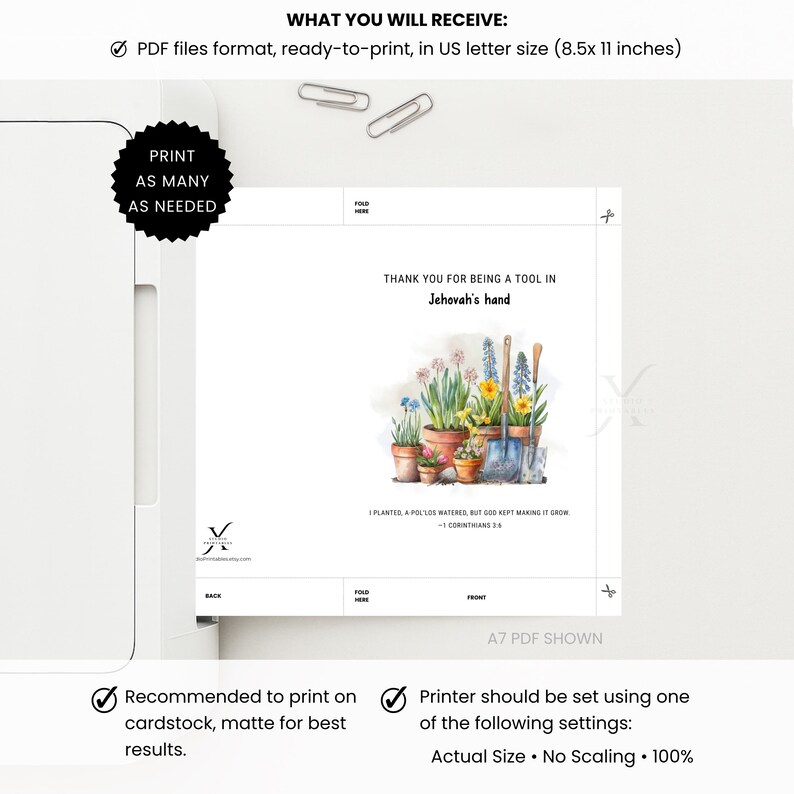 Tool in Jehovah’s Hand JW Ministry Card Pioneer Encouragement Printable ...