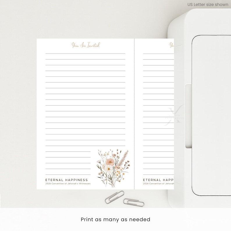 JW 2026 Convention Letter Writing Paper Eternal Happiness Prairie ...