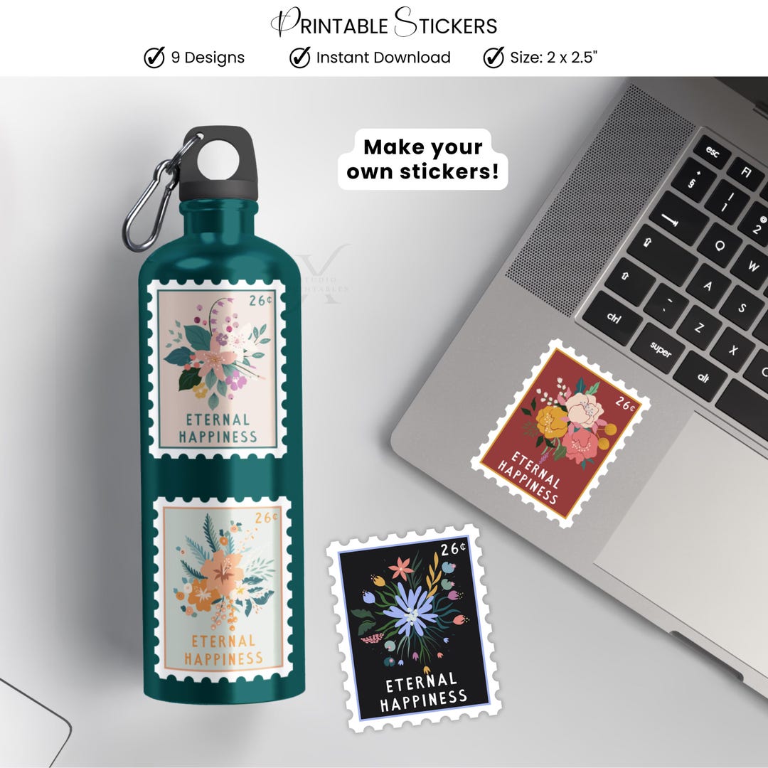 JW Eternal Happiness 2026 Convention Stickers Printable Stamp Style ...