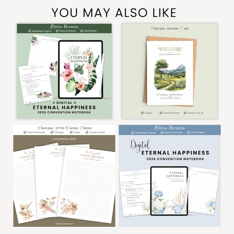 Tropical Floral JW 2026 Convention Digital Notebook or Printable PDF ...