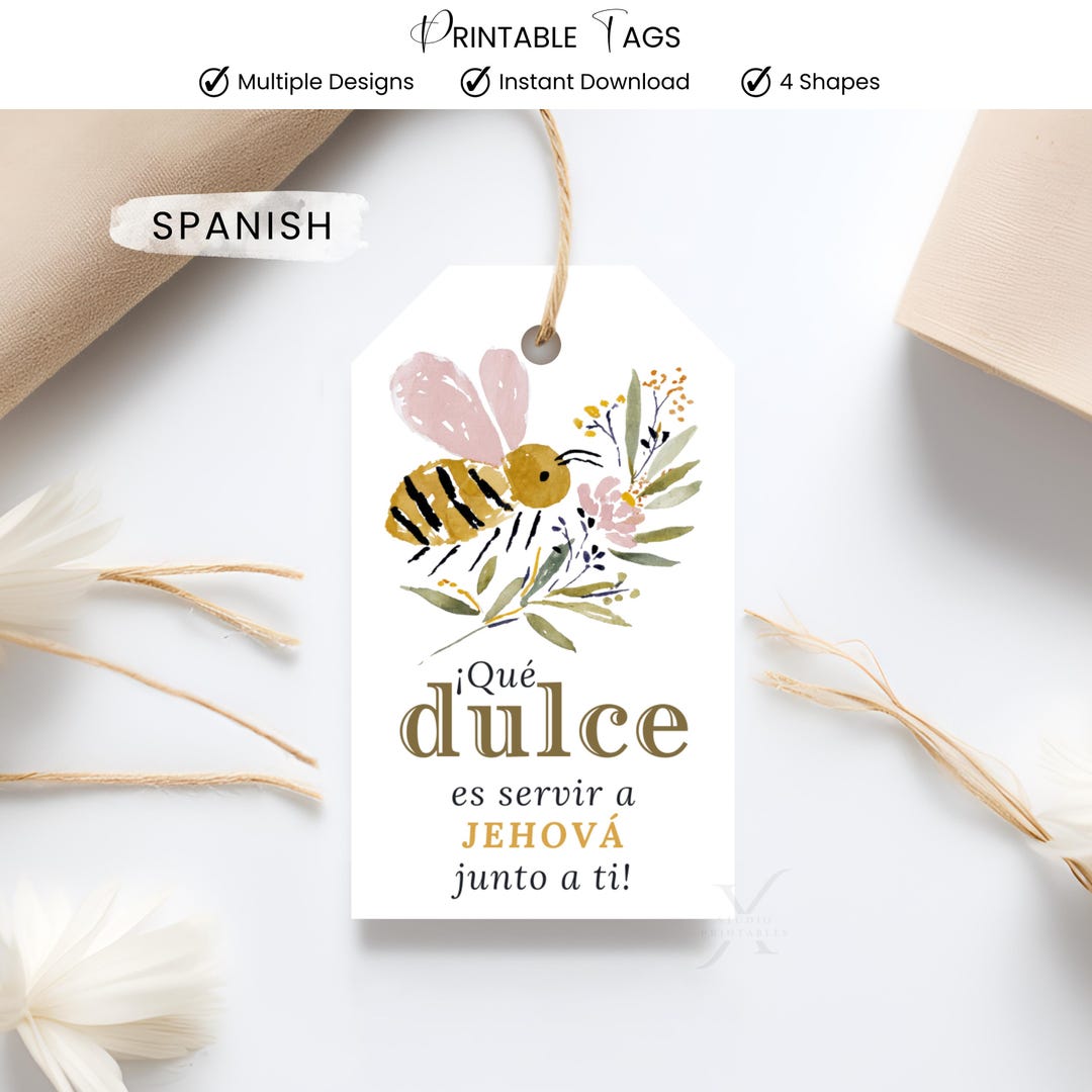Spanish JW Pioneer Gift Tags How Sweet It is to Serve Jehovah With You ...