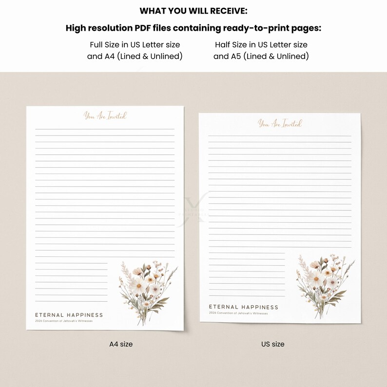 JW 2026 Convention Letter Writing Paper Eternal Happiness Prairie ...