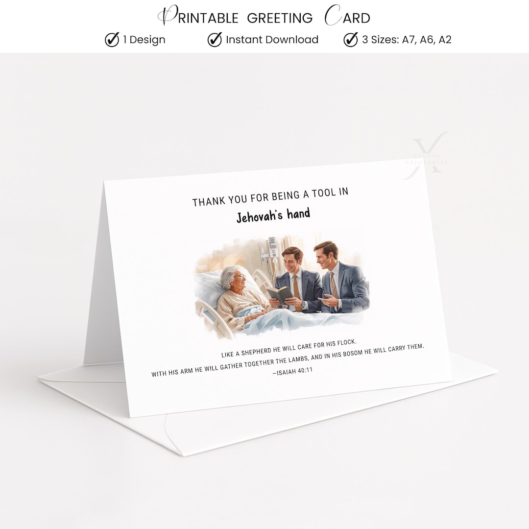 JW HLC Thank You Card Tool in Jehovah’s Hand Printable Hospital Liaison ...