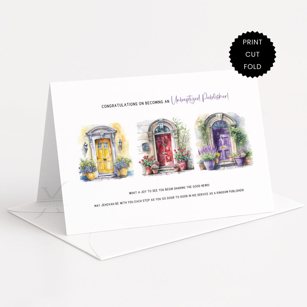 JW Unbaptized Publisher Card Printable (PDF Digital Download) - Etsy