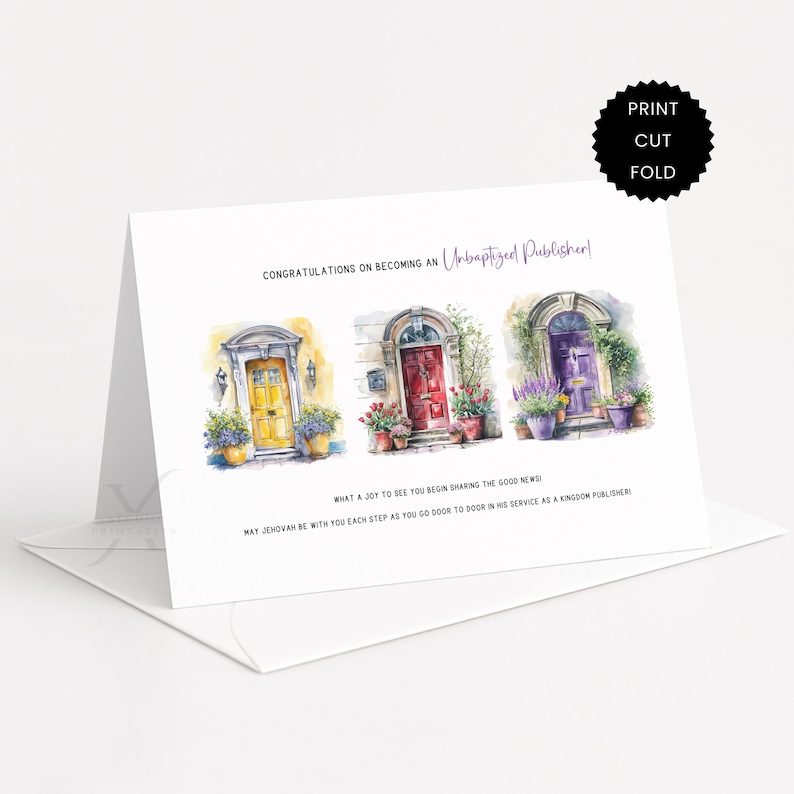 JW Unbaptized Publisher Card Printable (PDF Digital Download) - Etsy