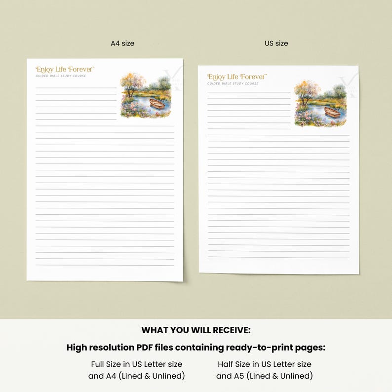 Enjoy Life Forever #7 JW Letter Writing Paper Printable Stationery PDF ...