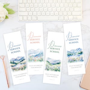 Pioneer School Bookmarks Printable JW Gifts Pioneer Gifts PSS Mountains ...