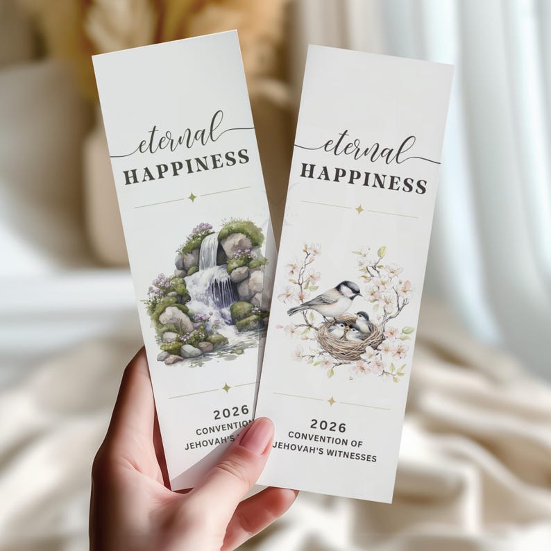 2026 JW Convention Printable Bookmarks Eternal Happiness Convention ...