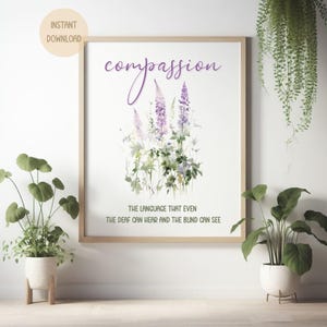 Compassion Language Wall Art Printable Wall Art Encouraging Home Décor ...