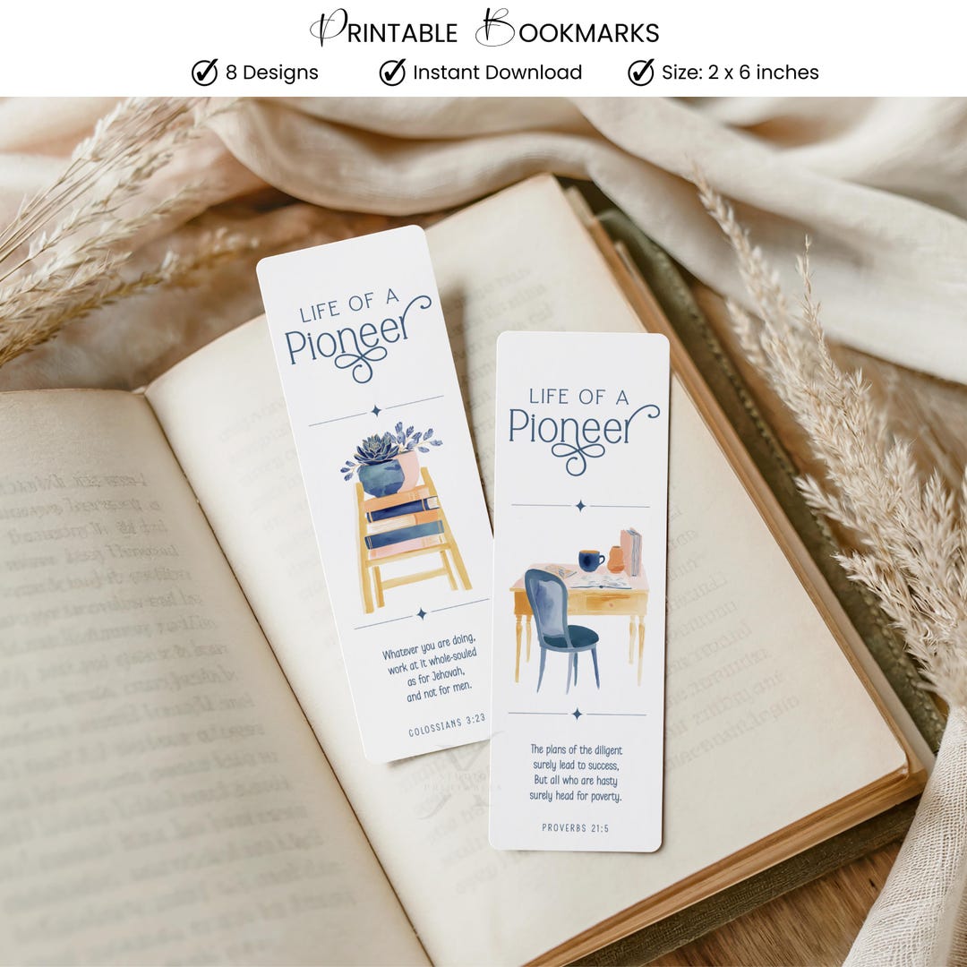 Life of a Pioneer Printable Bookmarks JW Pioneer Encouragement ...