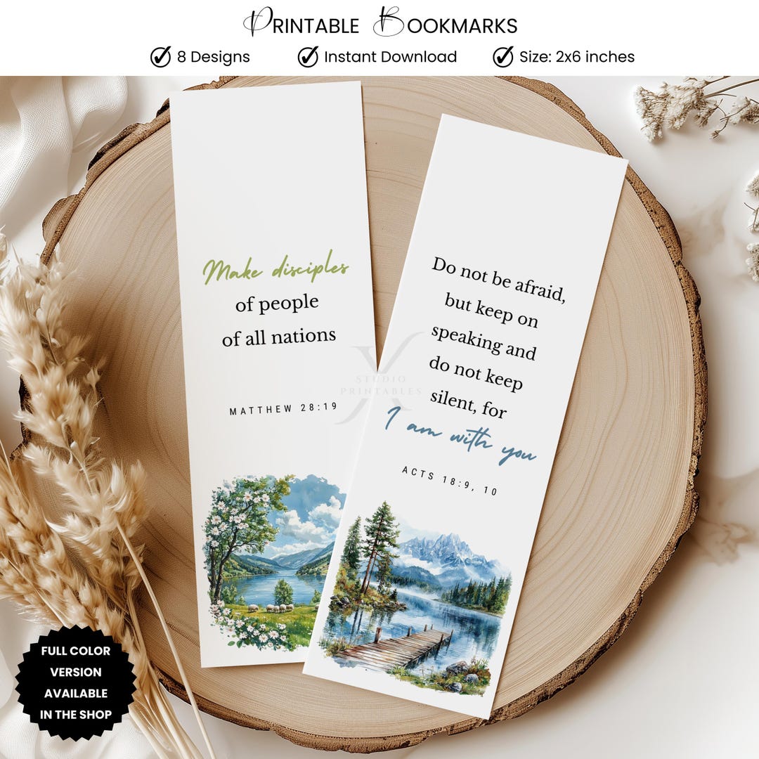 JW Bookmarks Printable Gifts Encouraging Bible Verses Bookmarks for ...