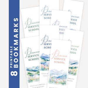 Pioneer School Bookmarks Printable JW Gifts Pioneer Gifts PSS Mountains ...