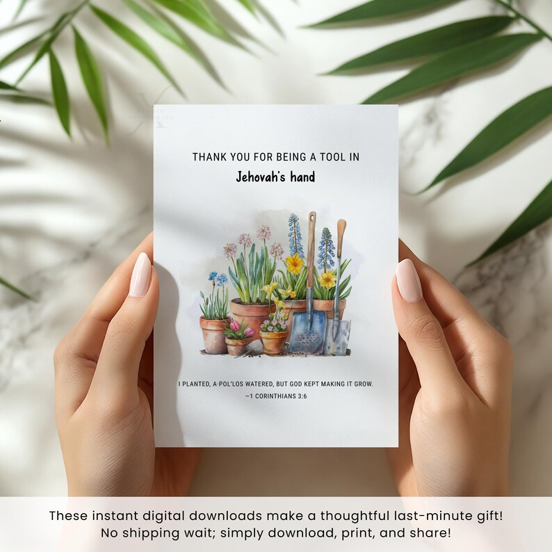 Tool in Jehovah’s Hand JW Ministry Card Pioneer Encouragement Printable ...