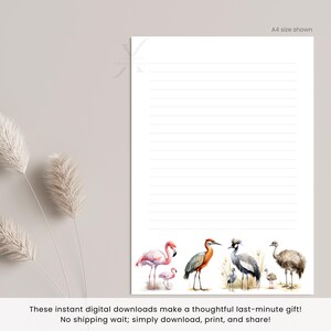 Safari Animals Letter Writing Printable Stationery Paper Lined and ...
