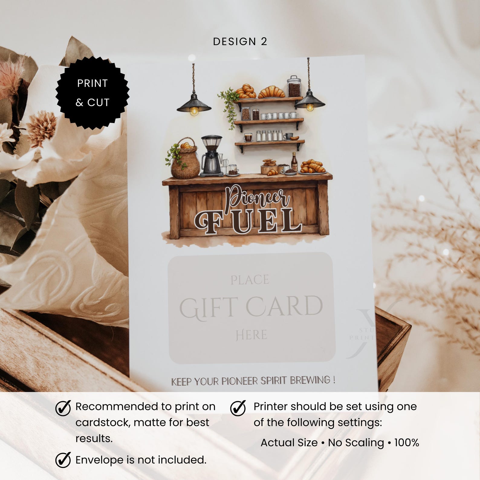 JW Pioneer Fuel Gift Card Holder, Coffee Theme (digital Download) - Etsy