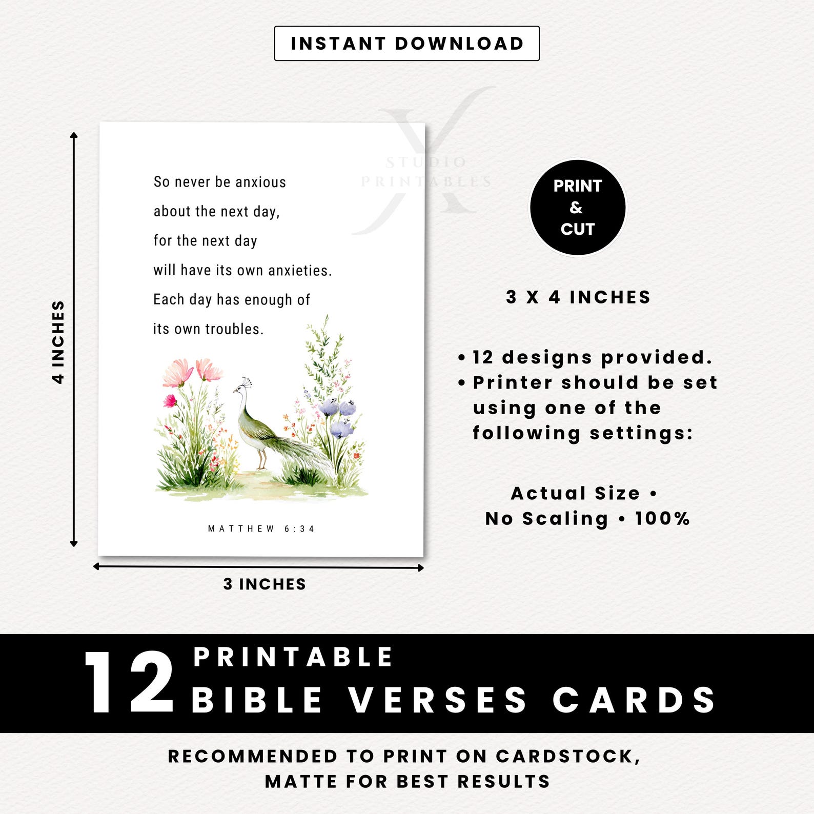 Jesus Theme Scriptures Printable Bible Verse Card JW Memory Cards ...