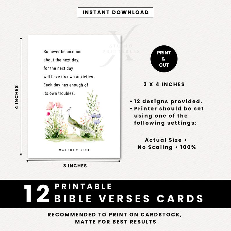 Jesus Theme Scriptures Printable Bible Verse Card JW Memory Cards ...